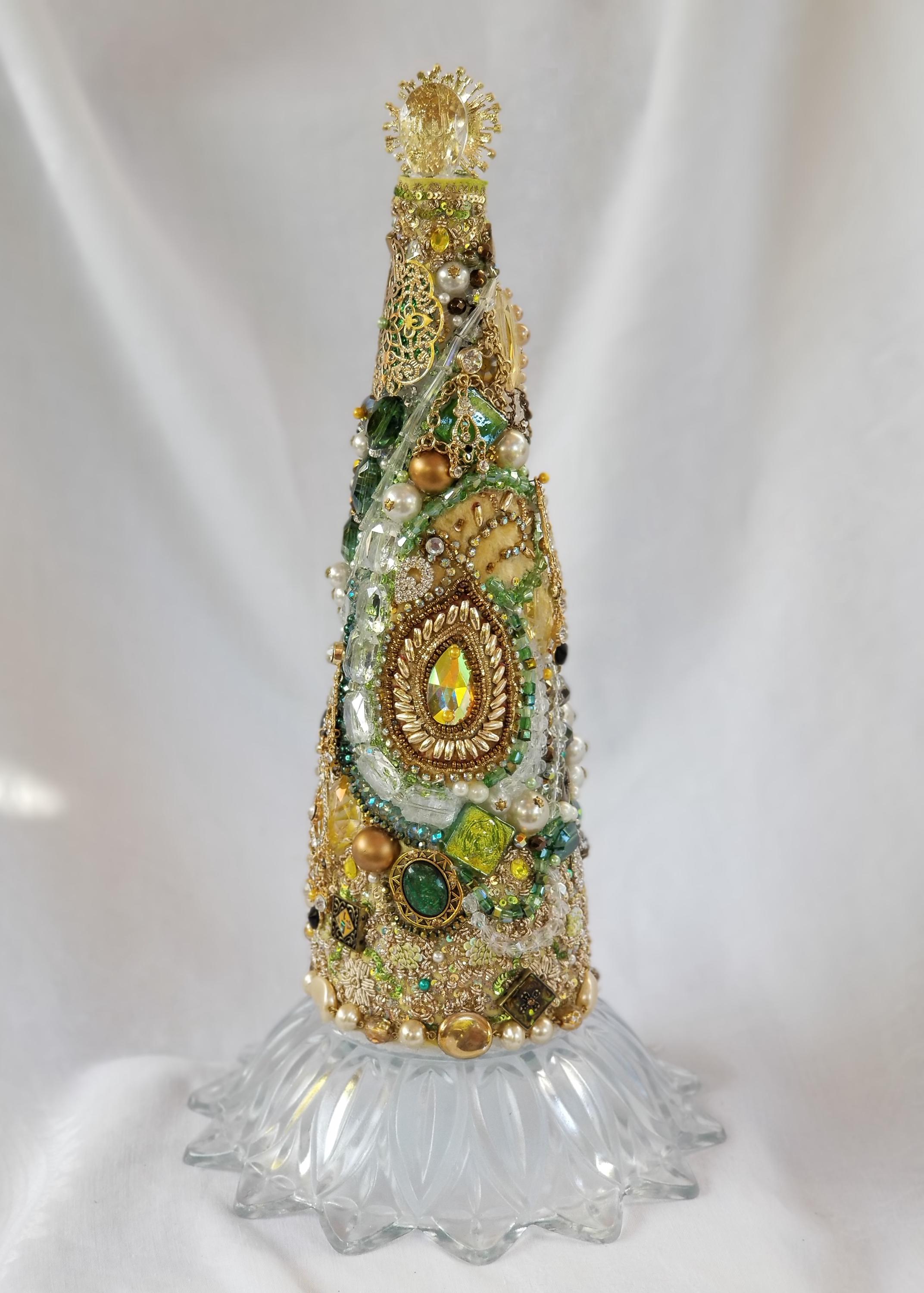 Green Jeweled Tree, Christmas Tree, Decorative Holiday Tree, Bejeweled ...