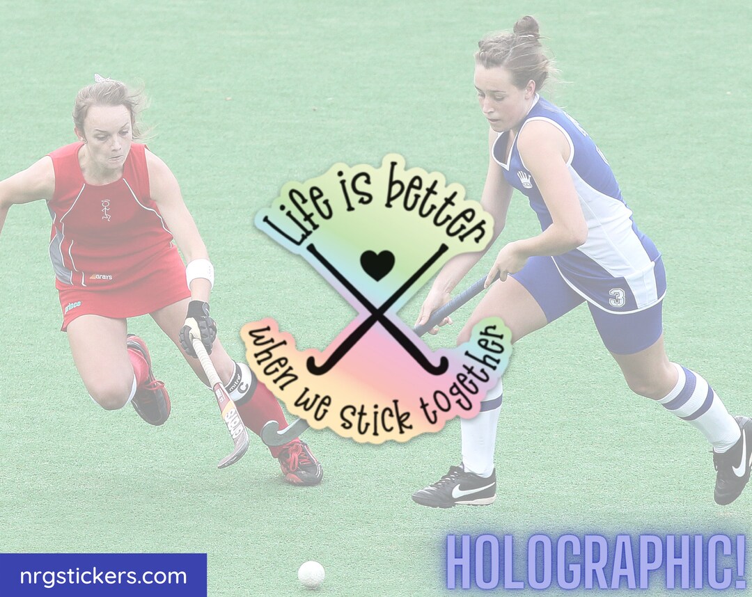 Holographic Field Hockey Vinyl Sticker Field Hockey Sticker Field ...