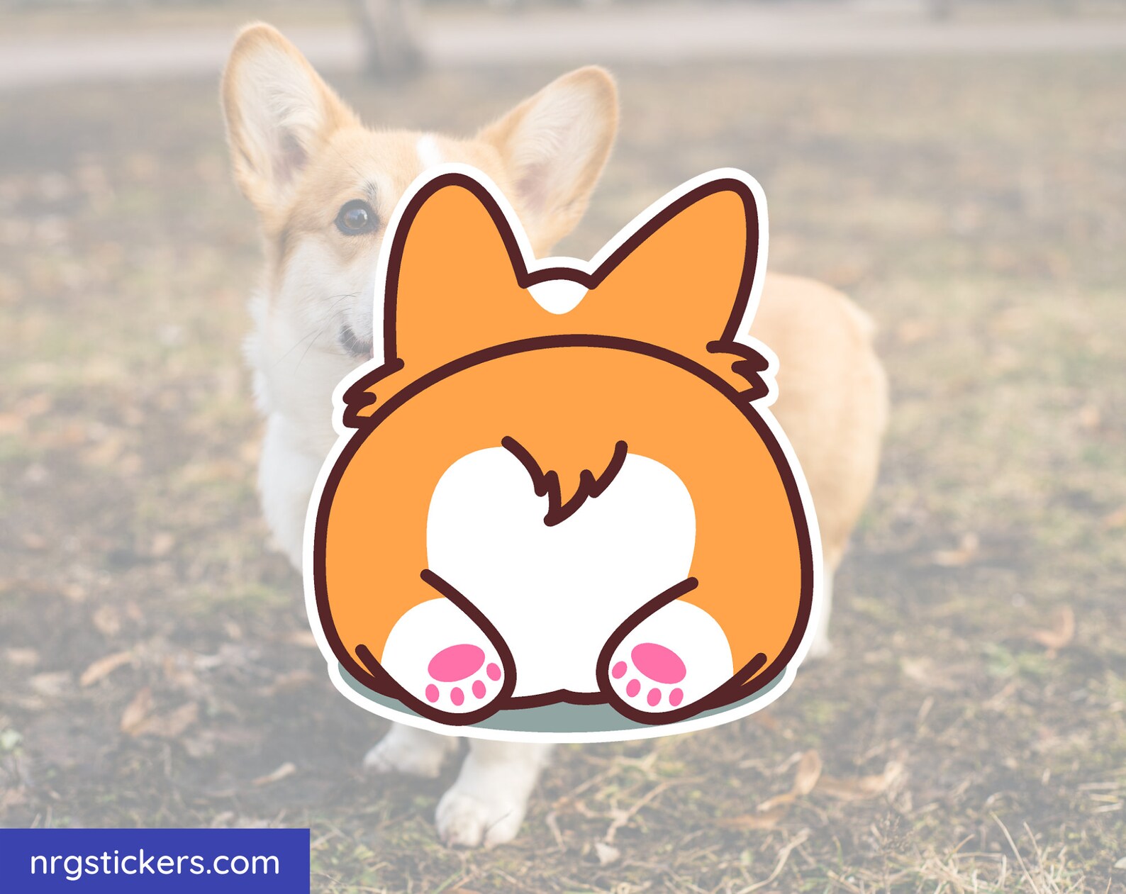 Cute Corgi Butt Vinyl Sticker Dog Sticker Best Friend Gift | Etsy