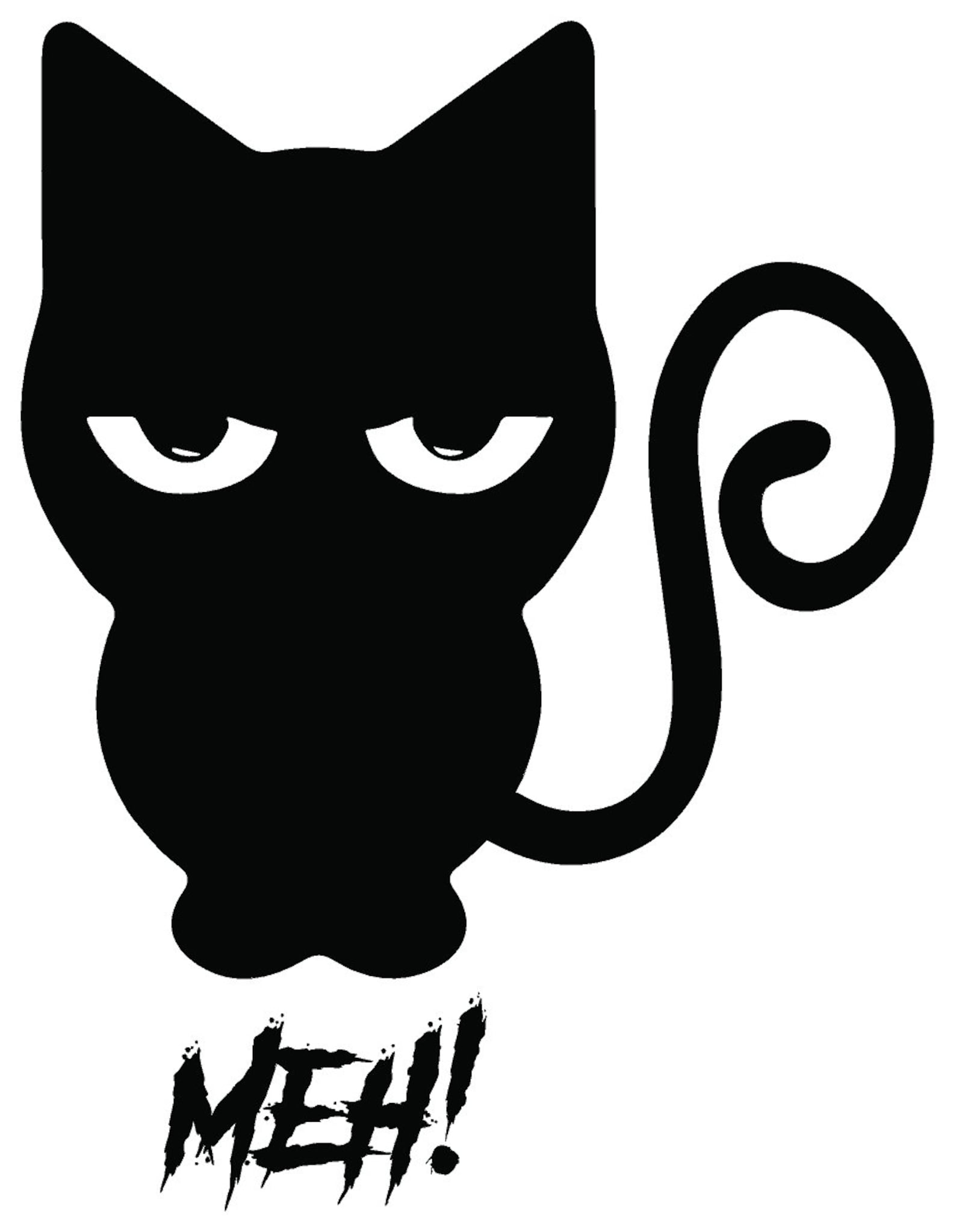Meh Cat Vinyl Sticker Cat Gift Cat and Animal Lover Gift - Etsy