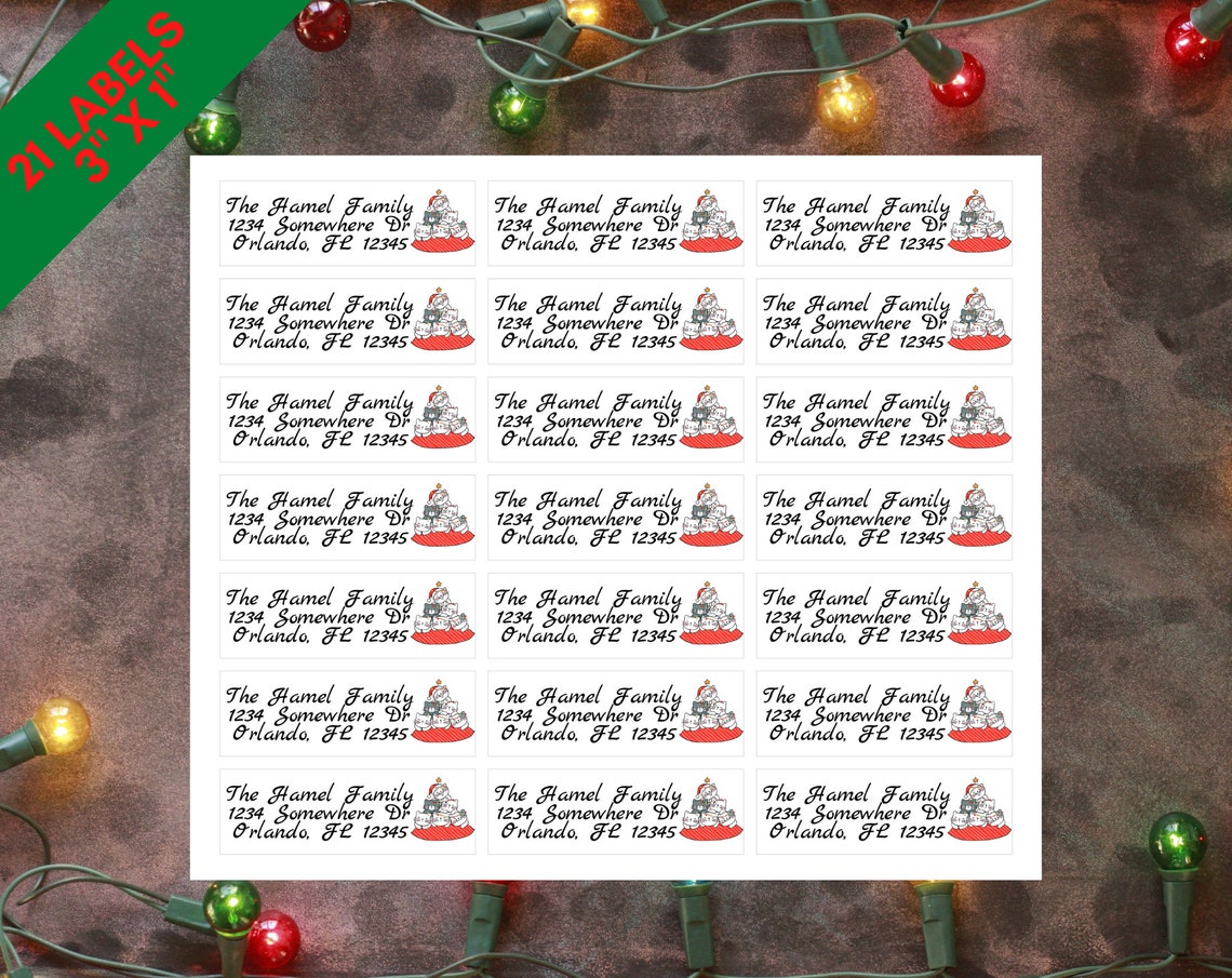 21 Christmas Cats Address Labels Cats Return Address Labels - Etsy