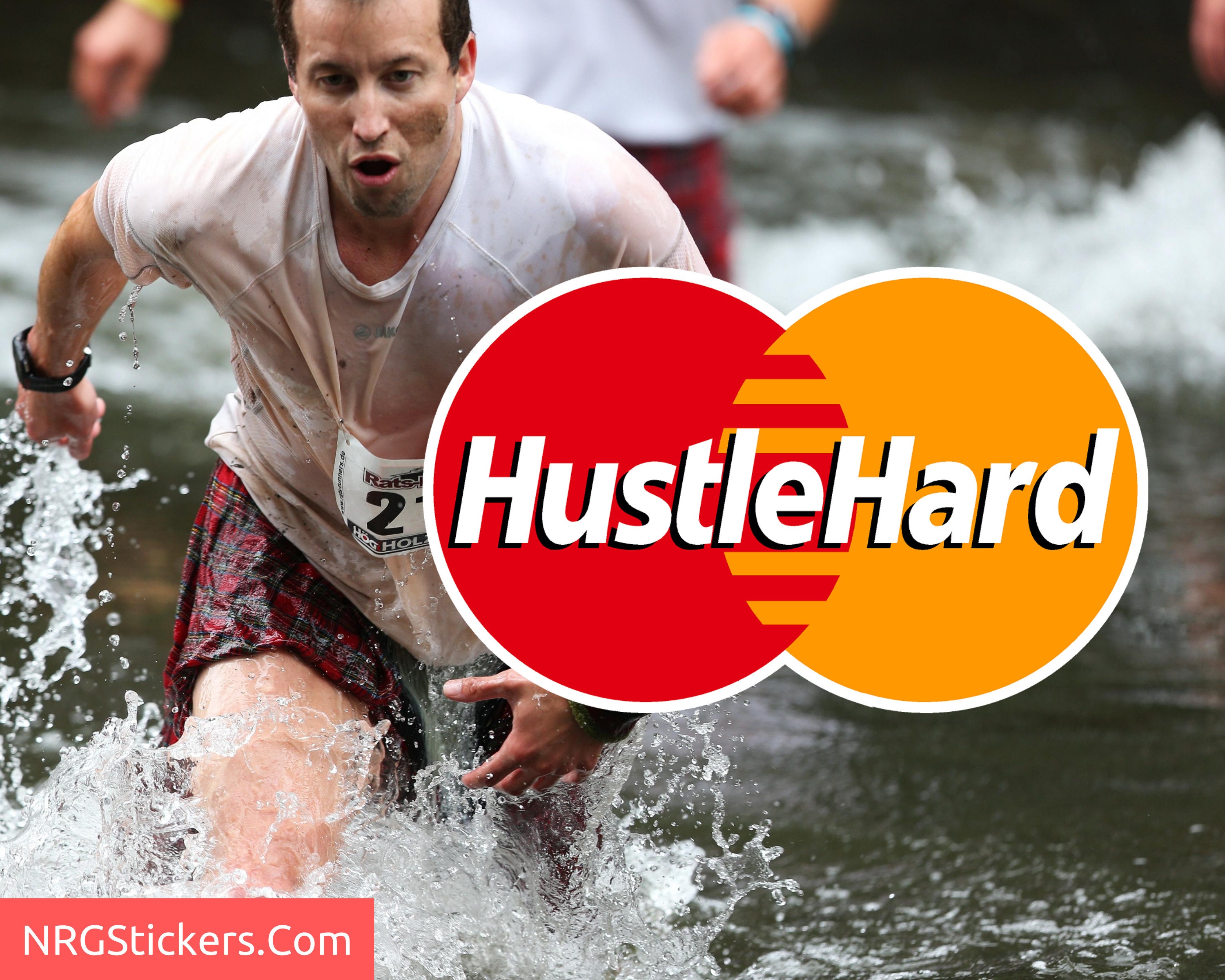 Hustle Hard Motivational Vinyl Sticker Motivational Sticker | Etsy