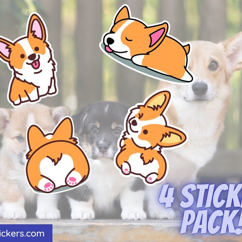 Cute Corgi Dog Butt Winking Vinyl Sticker Puppy Best Friend - Etsy