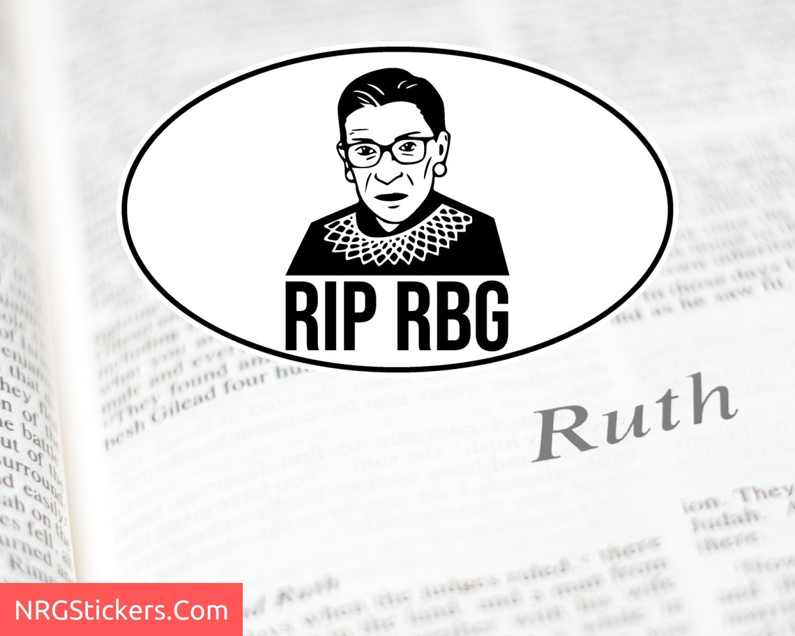 RBG Be Notorious Oval Vinyl Sticker Ruth Bader Ginsburg | Etsy