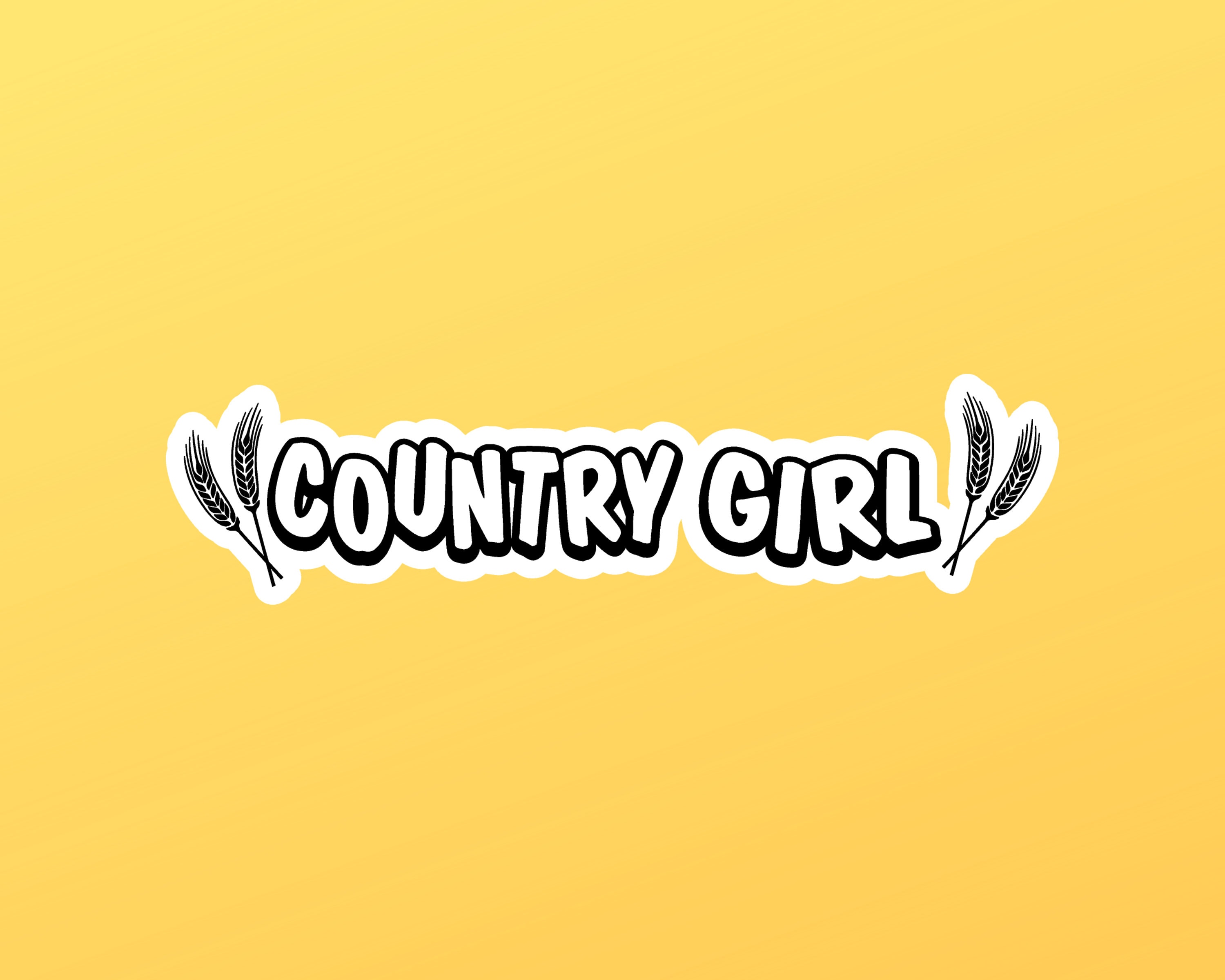 Country Girl Vinyl Sticker Girls Sticker Country Lover | Etsy