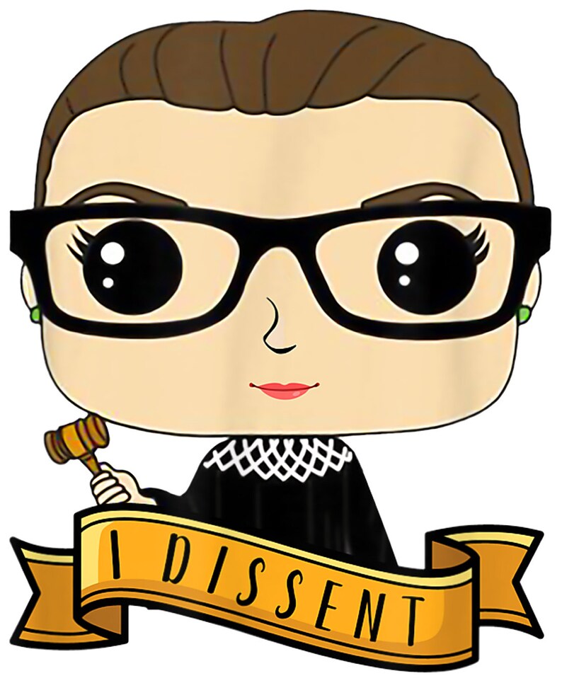 Notorious RBG I Dissent Vinyl Sticker Ruth Bader Ginsburg - Etsy