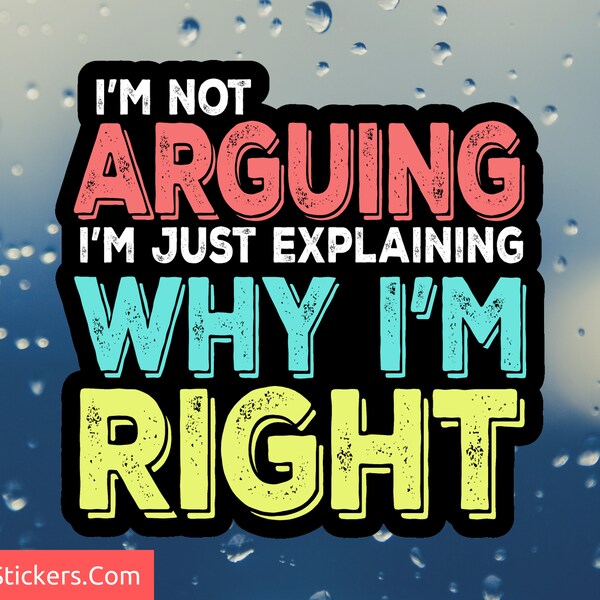Im Not Arguing Im Just Explaining Why Im Right - Etsy