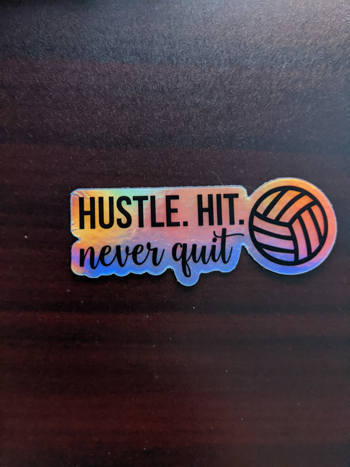 2 Sticker Pack Volleyball Hustle Hit Never Quit Vinyl | Etsy