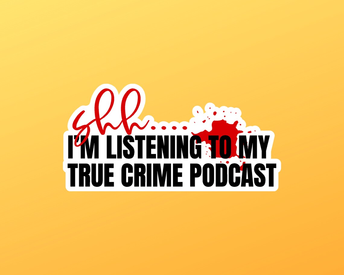 True Crime Vinyl Sticker True Crime Stickers Crime Junkie - Etsy