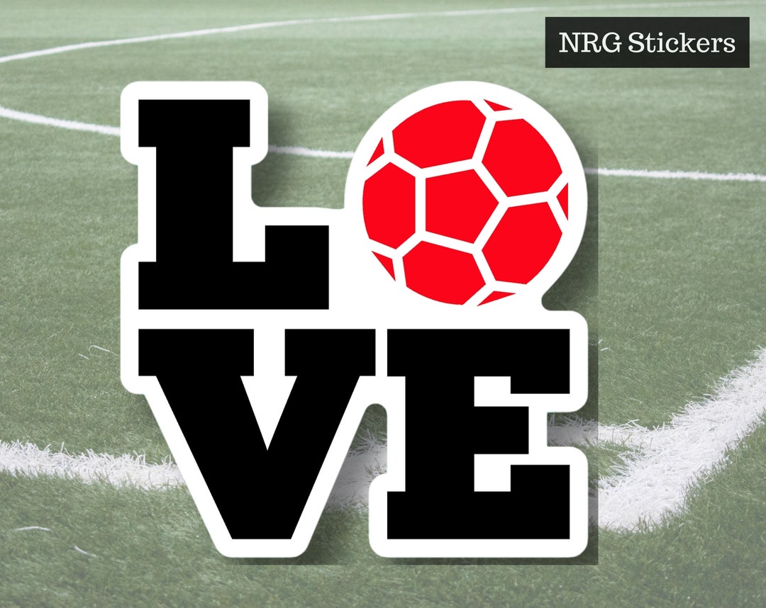 Love Soccer Vinyl Sticker, Soccer Sticker, Soccer Gift, Soccer Player ...