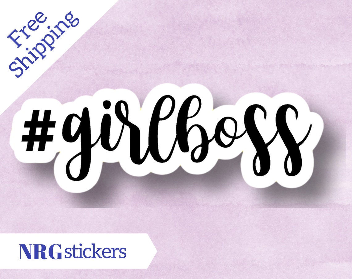 Girl Boss hashtag Vinyl Sticker Funny Sticker Computer - Etsy