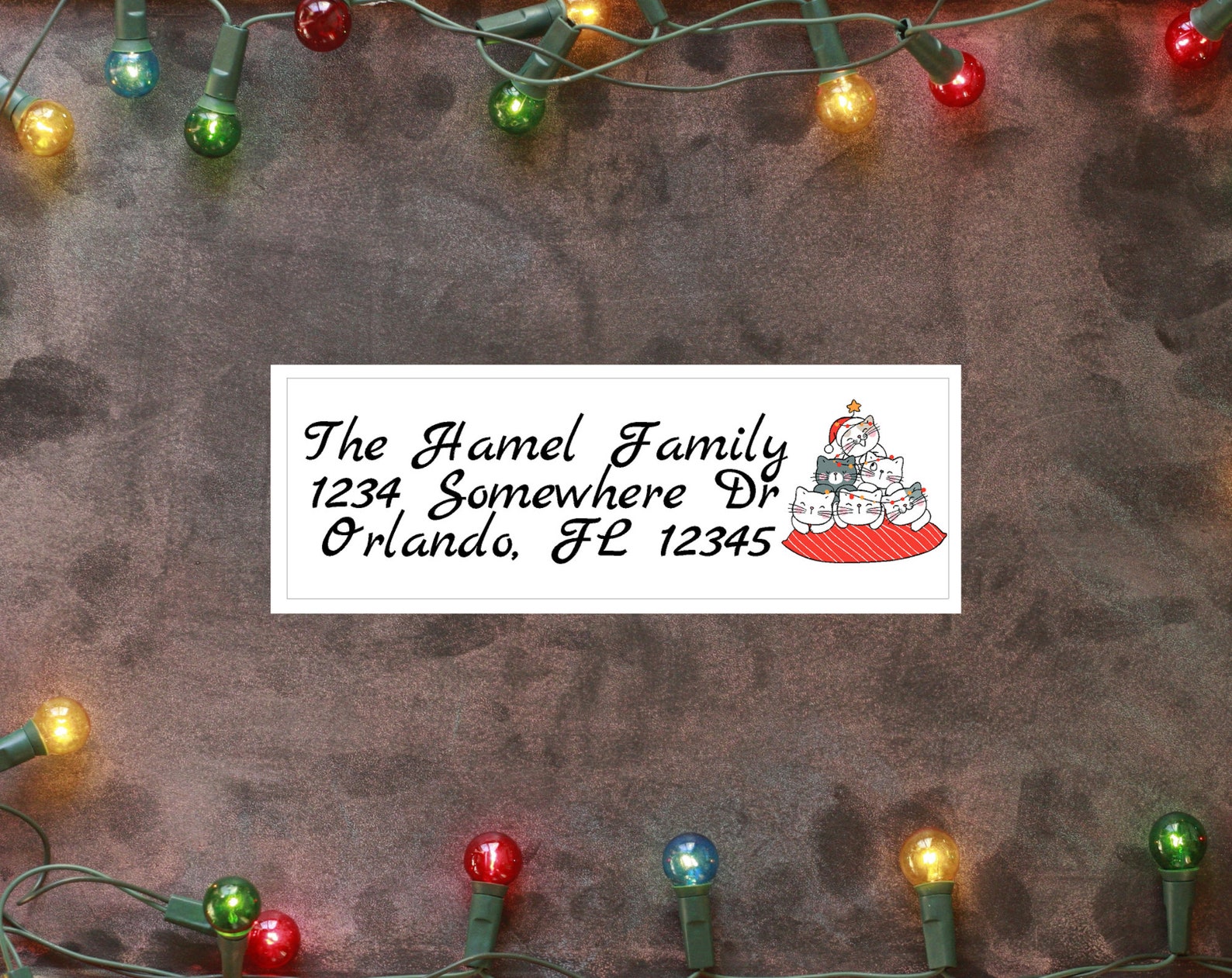 21 Christmas Cats Address Labels Cats Return Address Labels - Etsy