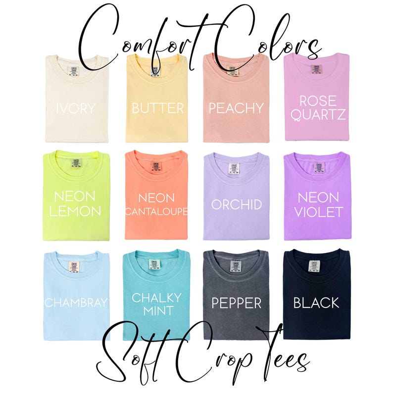 Comfort Colors Cropped T-shirt, Soft Cotton Boxy Tee 3023 - Etsy
