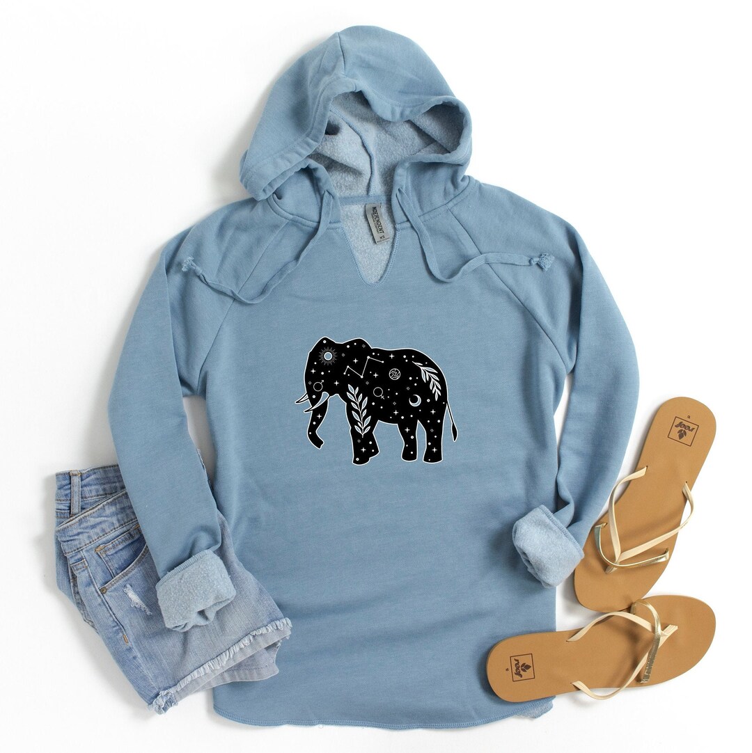 Celestial Elephant Hoodie, Elephant Women's Hoodie, Ultra Soft Women's ...