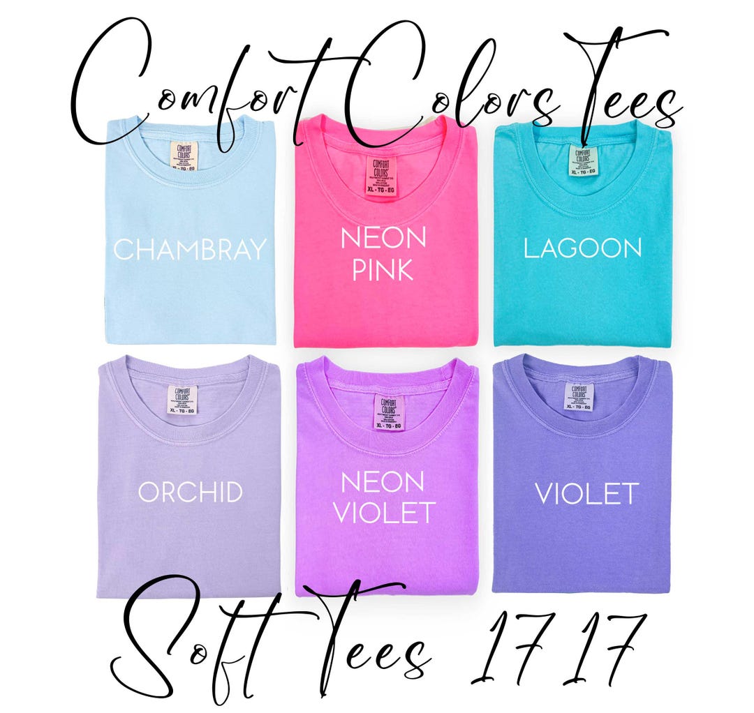 Comfort Colors Purple Tees, Neon Violet Comfort Colors Blank Tshirts ...