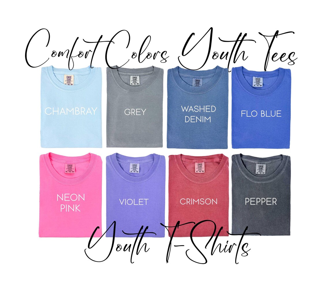 Comfort Colors Youth Tees, Neon Comfort Colors Youth Tshirts, Soft Cozy ...