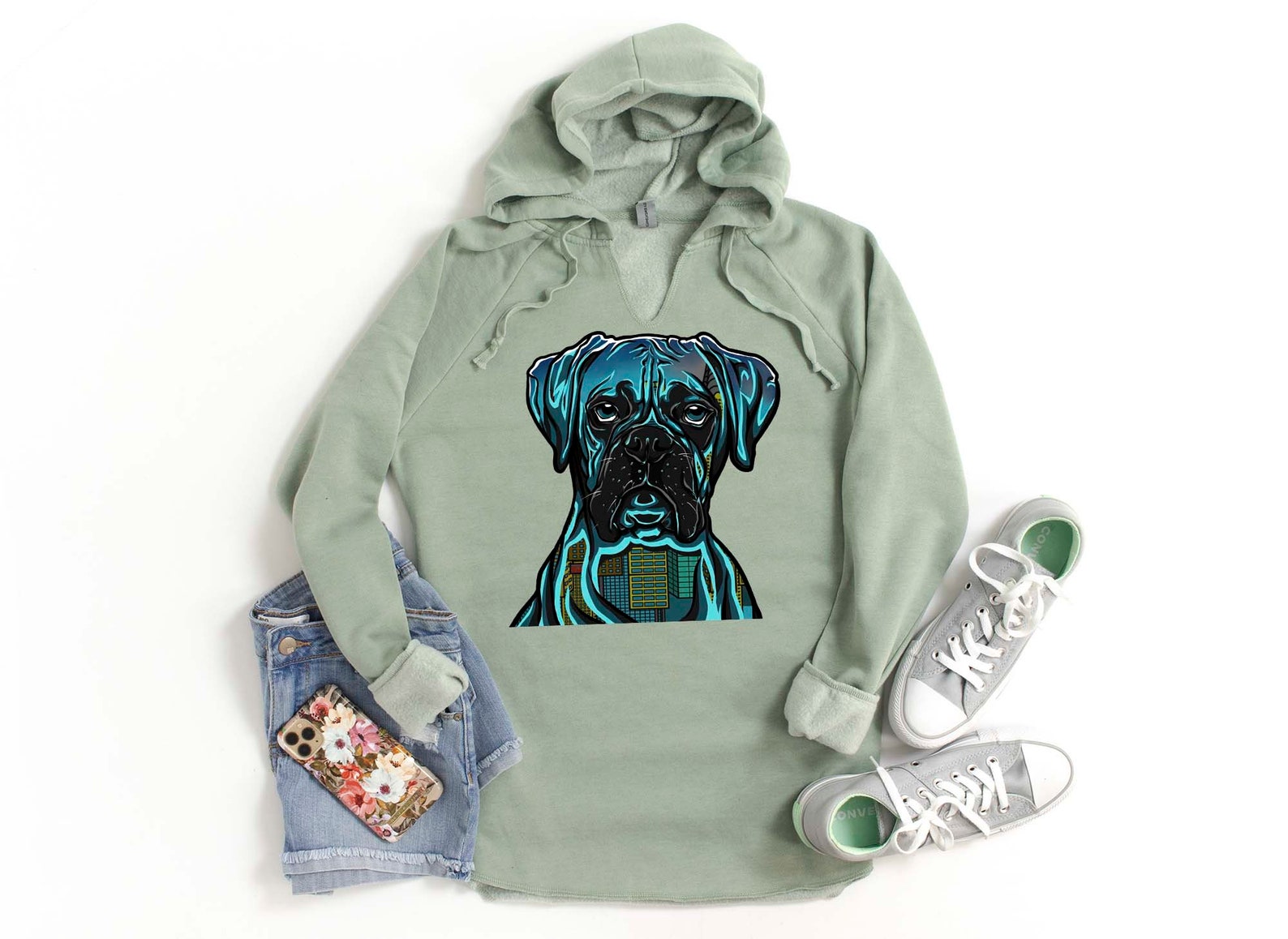 Boxer Sweatshirt Colorful Boxer Sweatshirt for Women Boxer | Etsy