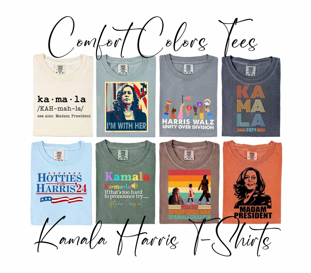 Comfort Colors Kamala Harris Shirts, Kamala Walz T-shirts, Boxy Crop ...
