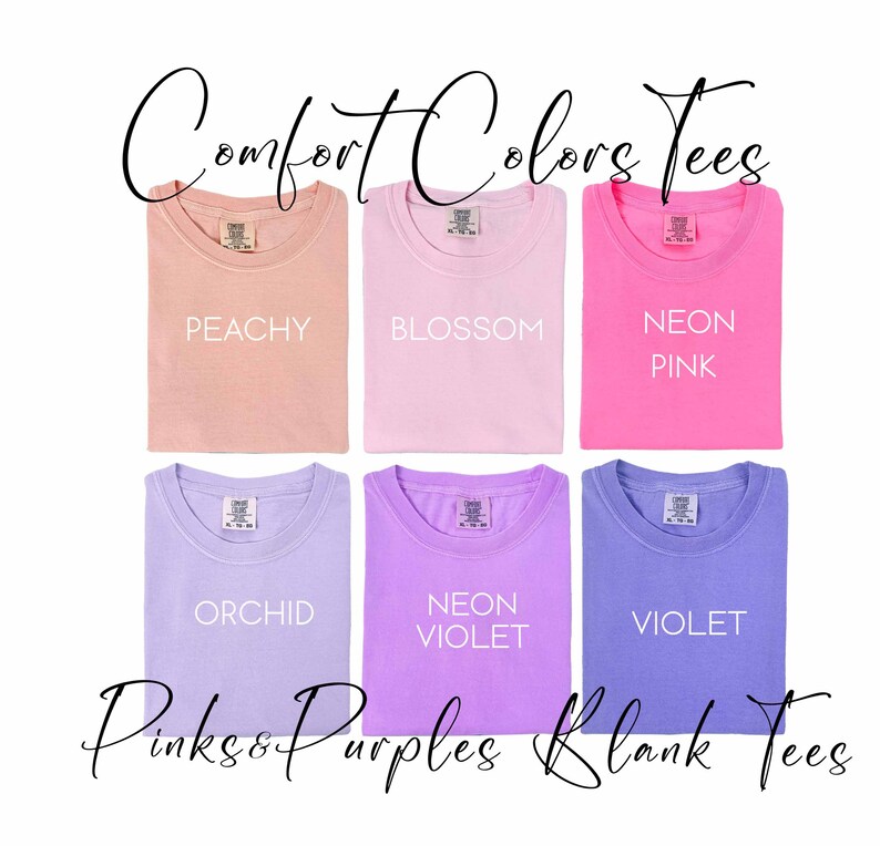 Comfort Colors Neon Tees, Soft Comfort Colors Blank T-shirts for Women ...