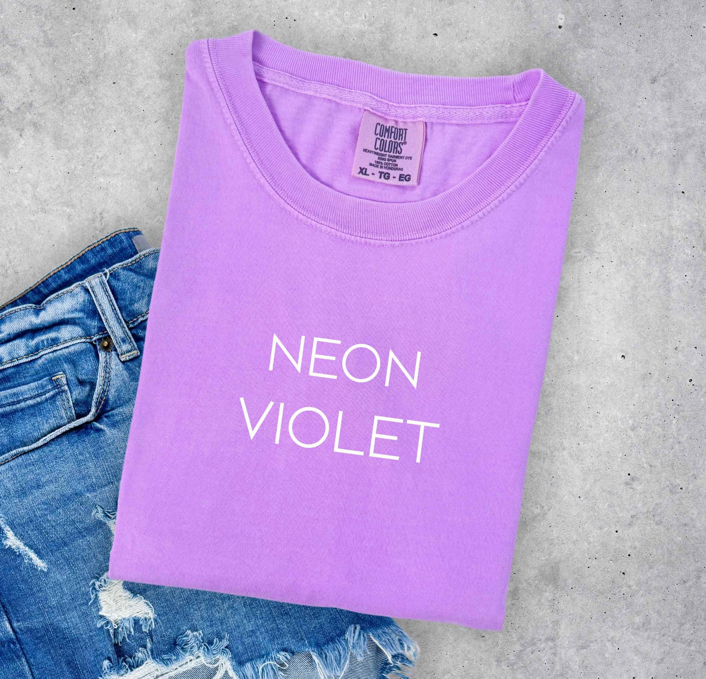 Comfort Colors Neon Tees, Soft Cotton Garment-dyed T Shirt for Women ...
