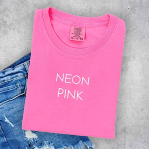Comfort Colors Neon T-shirt, Washed Tee, Soft Cotton Blank, Unisex ...