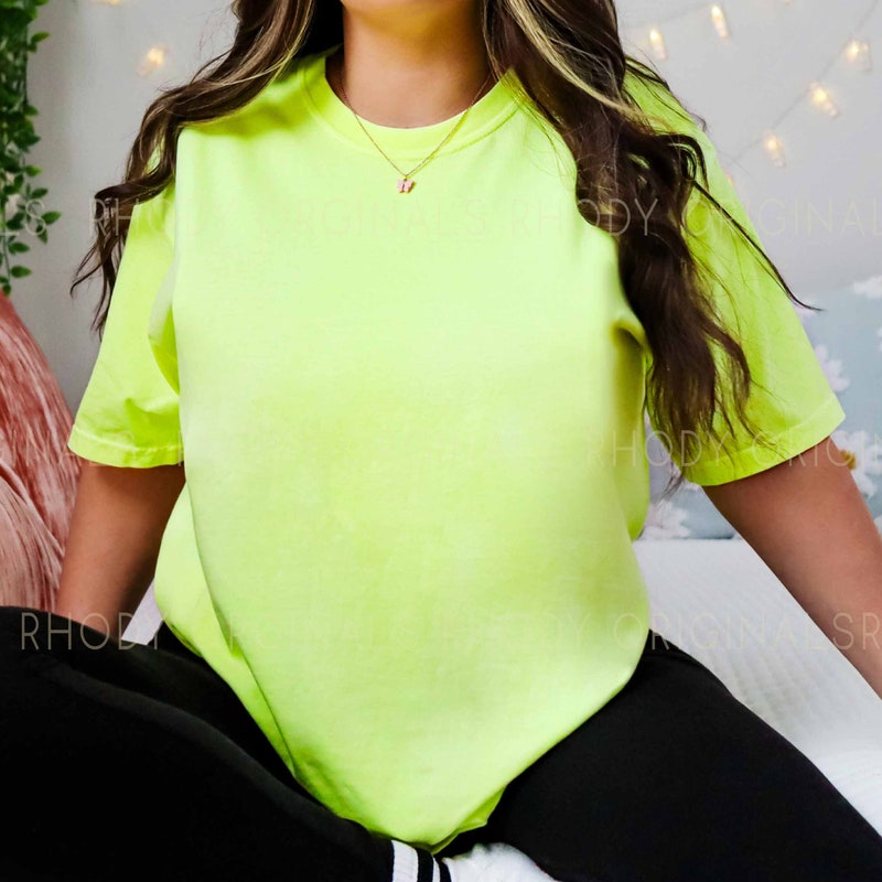 Neon Yellow Blank T Shirts - Etsy