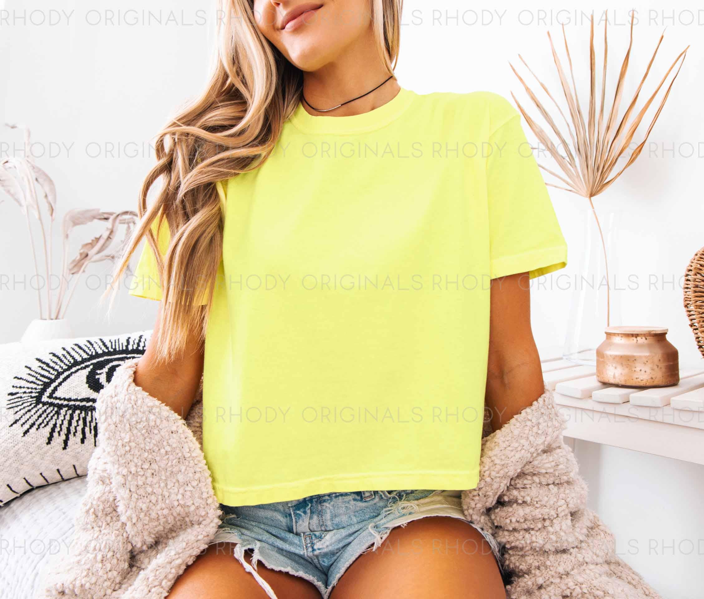 Comfort Colors Cropped Tee, Neon Crop T-shirt for Women 3023 - Etsy