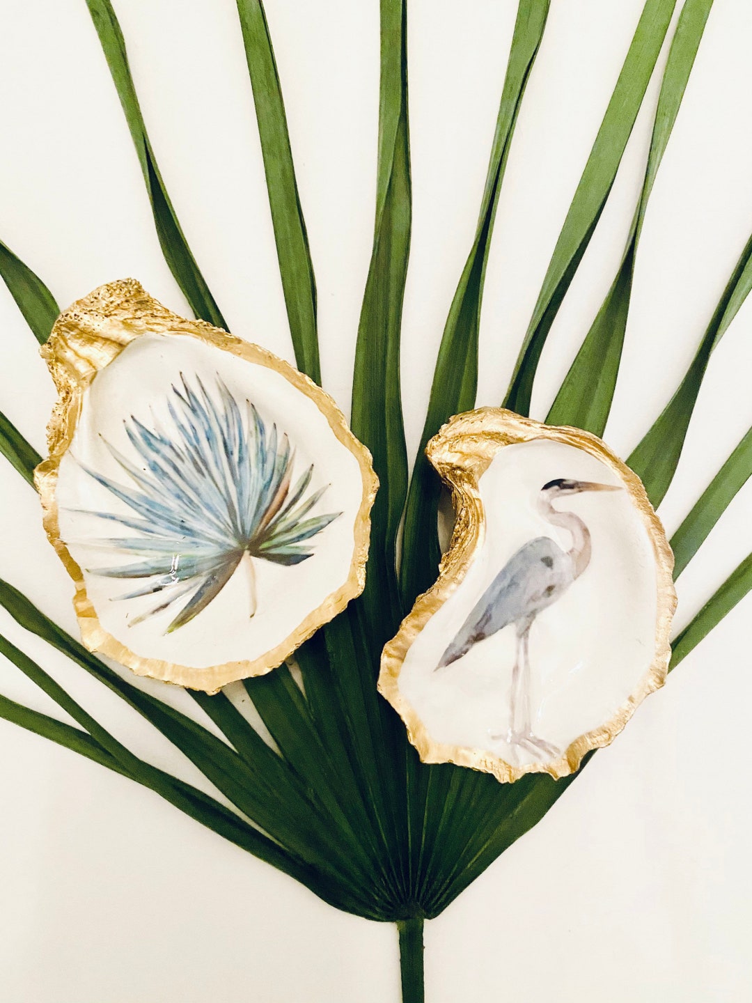 Golden Decoupage Oysters Coastal Marsh - Decor OR Ornaments - Etsy