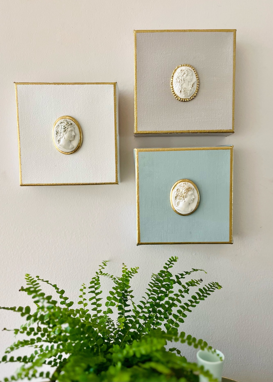 Intaglio Canvas Art Intaglio, Plaster Seals, Medallion Wall Art, Gold ...