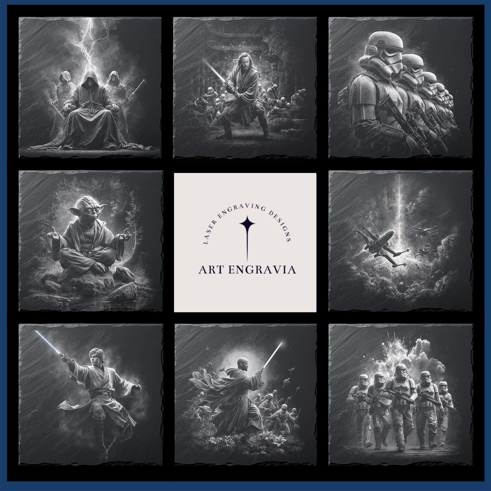 20 Galactic Legends Slate Coaster Designs Laser Engraving PNG Digital ...