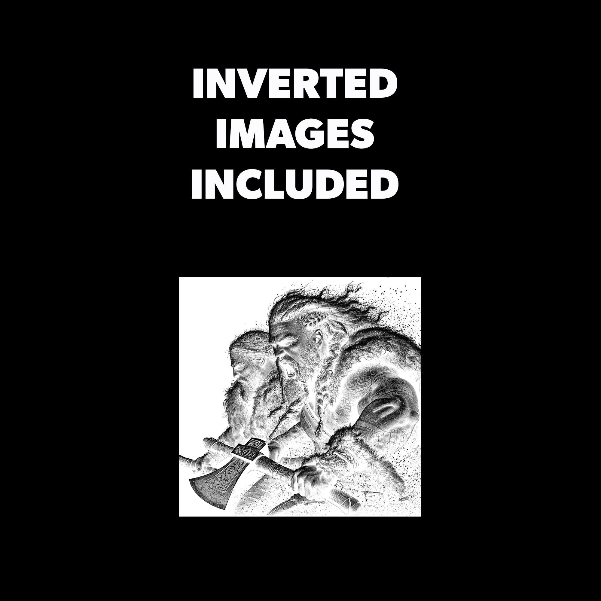 Viking PNG Bundle, 20 Norse Mythology Engraving Designs for Slate ...