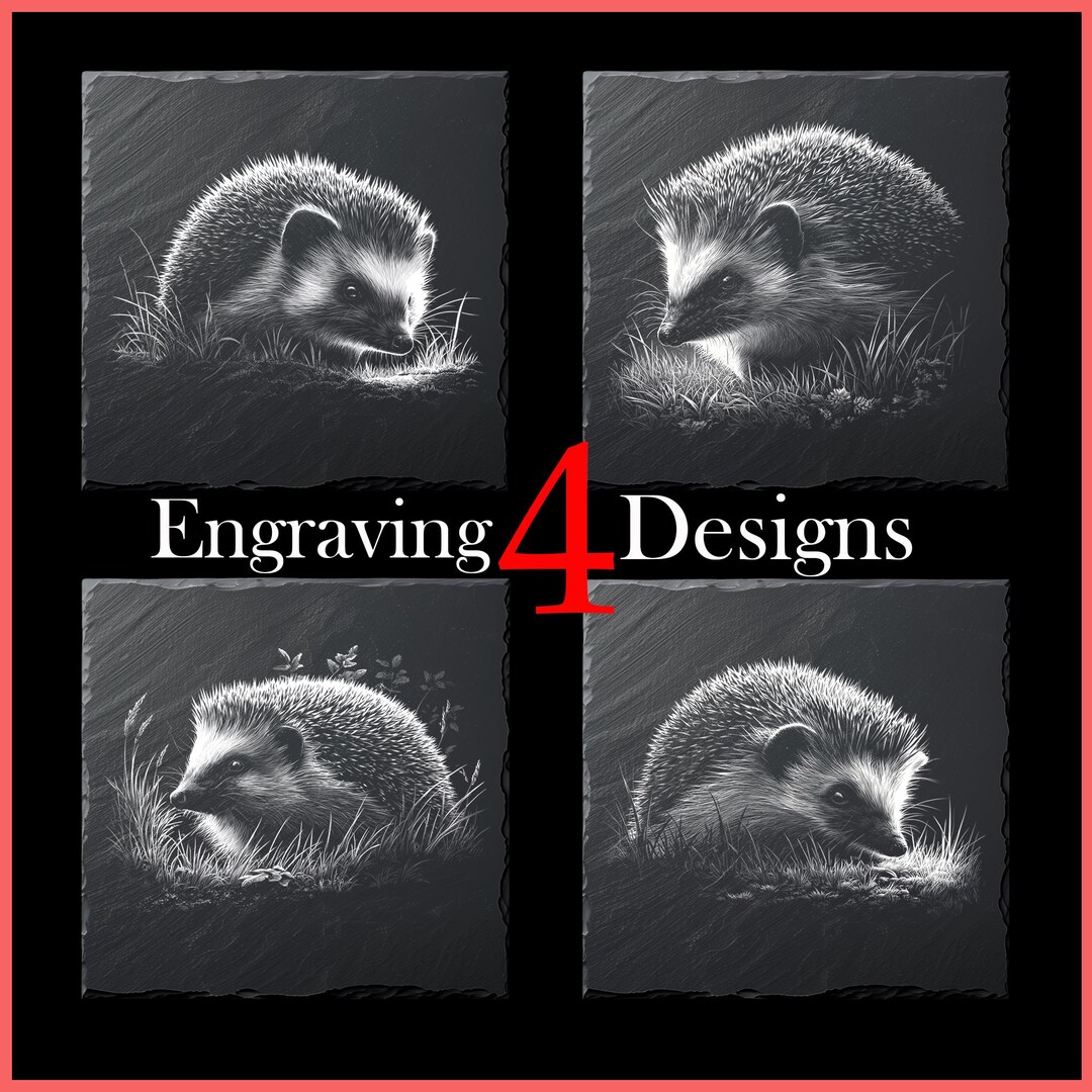 Hedgehog Art Laser Engraving Design Set Art Digital Download Glowforge ...
