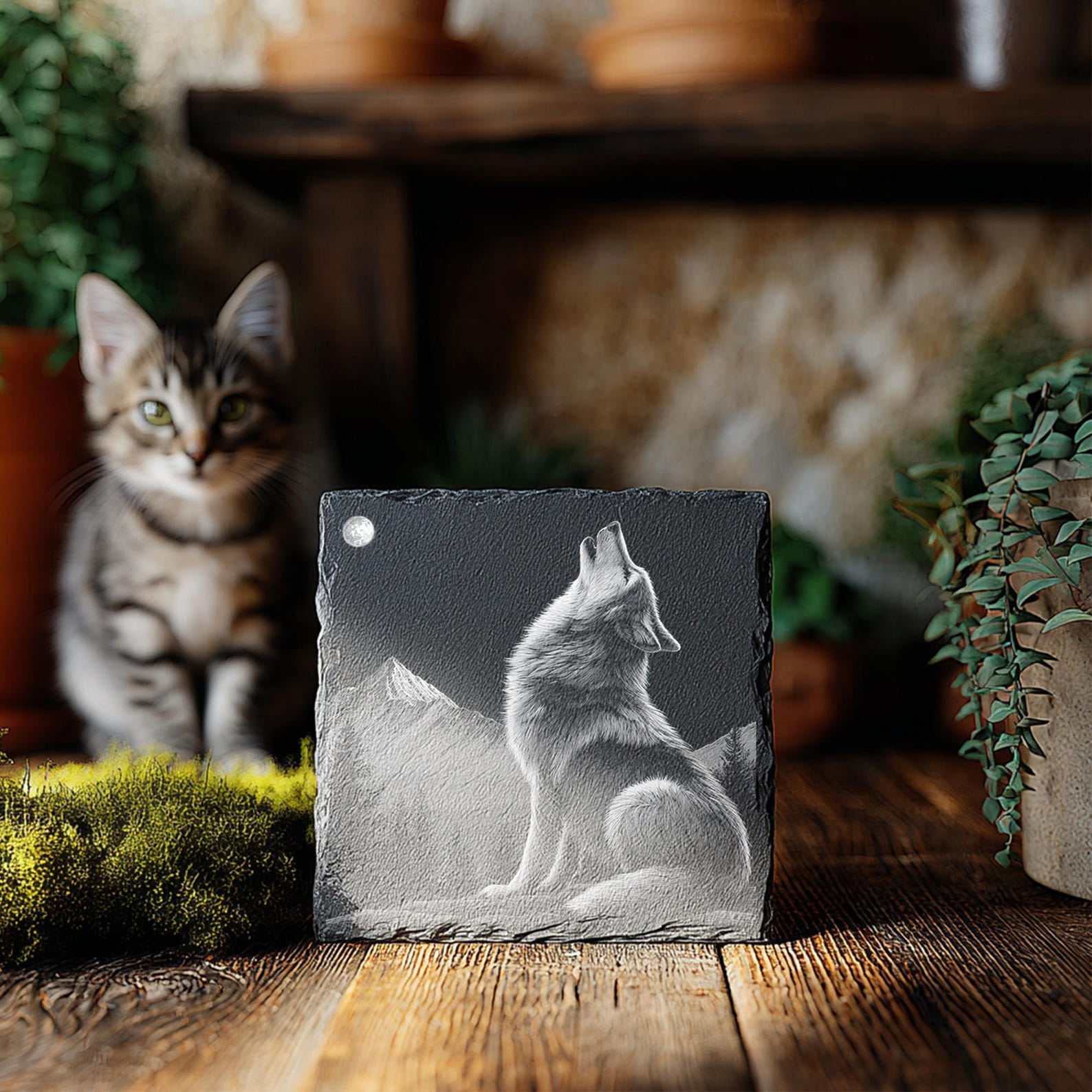 10 Wolf Engraving PNG Pack Bundle Digital Download, Glowforge Burn Wolf ...