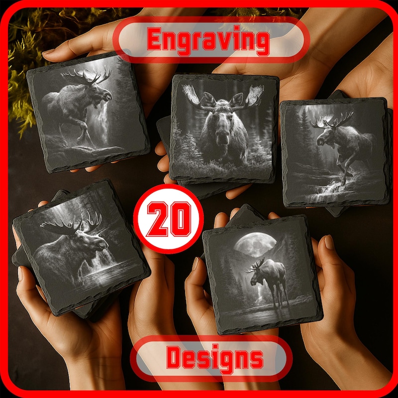 Moose Png for Coasters - Etsy