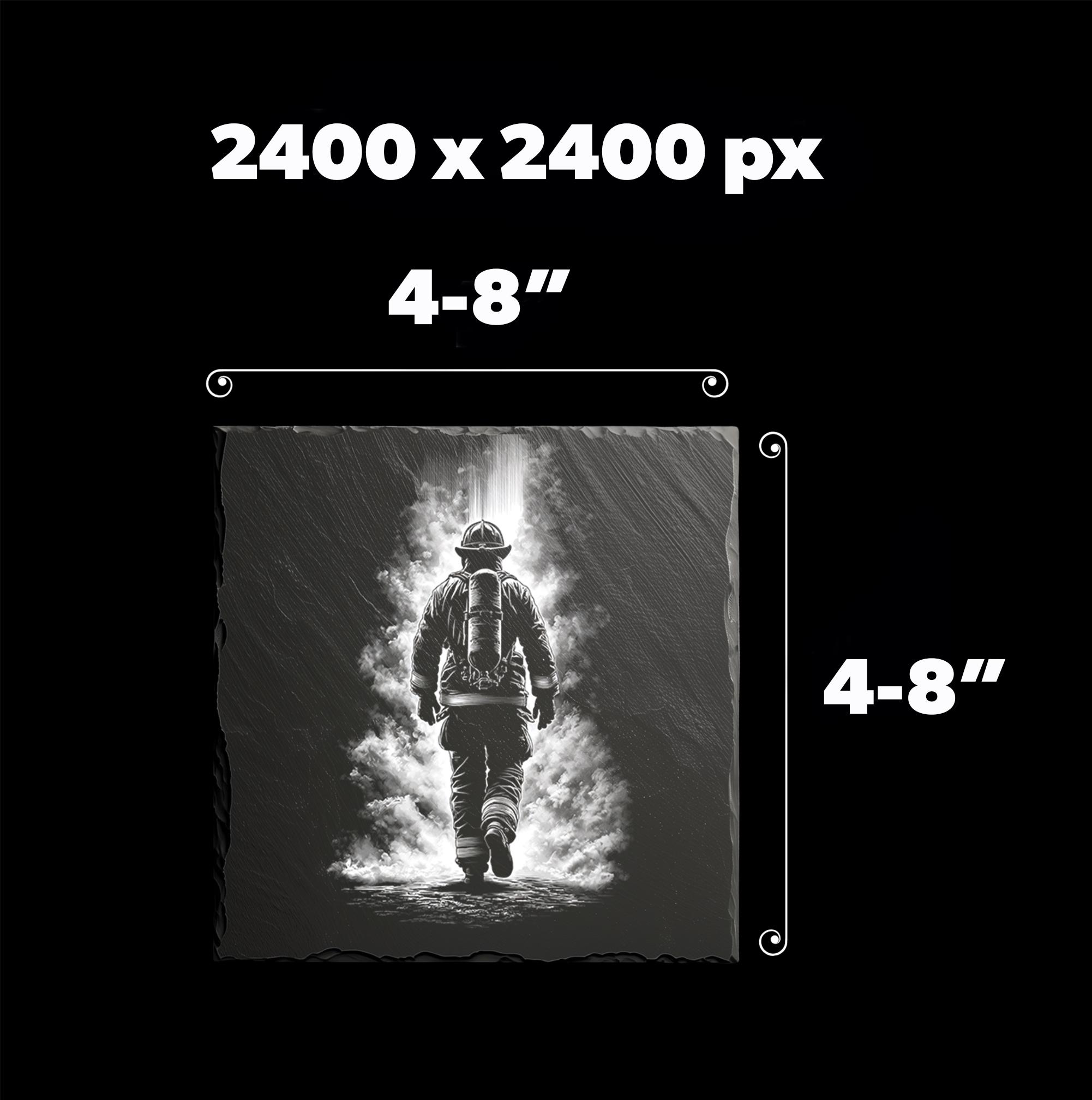 20 Firefighter Angel Laser PNG | Slate Coaster Engraving Files ...