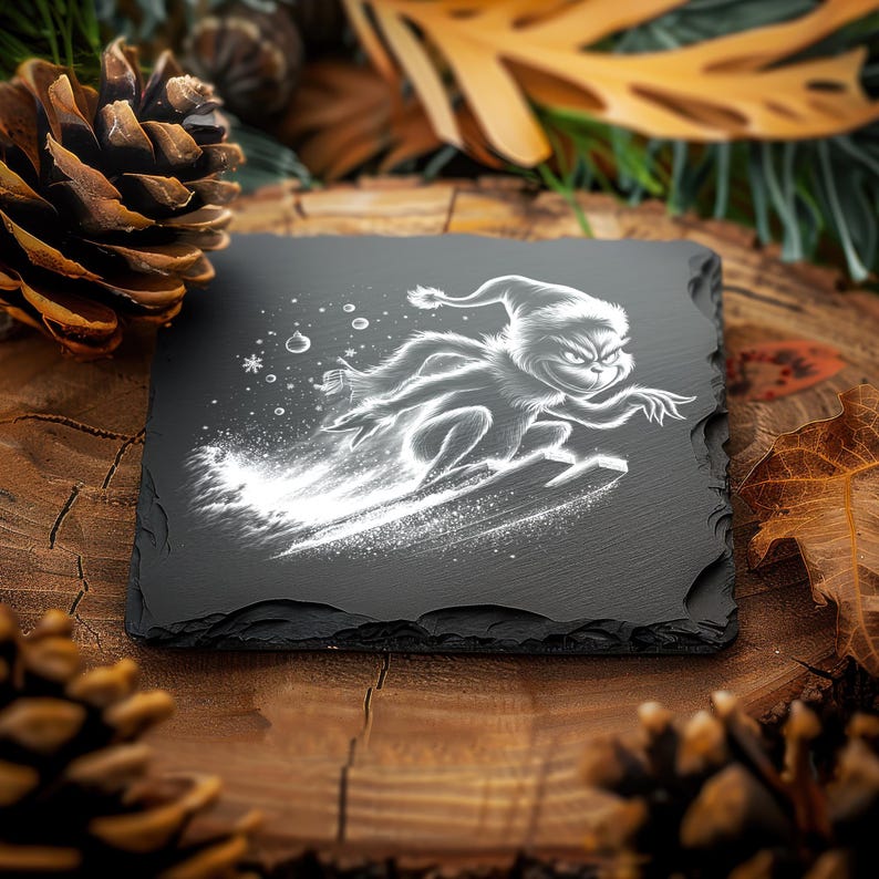 20 Grinch Coaster Designs Christmas Laser Files PNG Bundle for ...