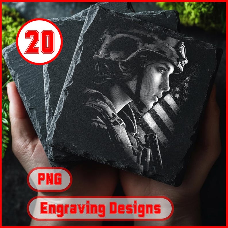 20 Female Soldier Laser Files PNG Patriotic Laser Engraving Veteran ...