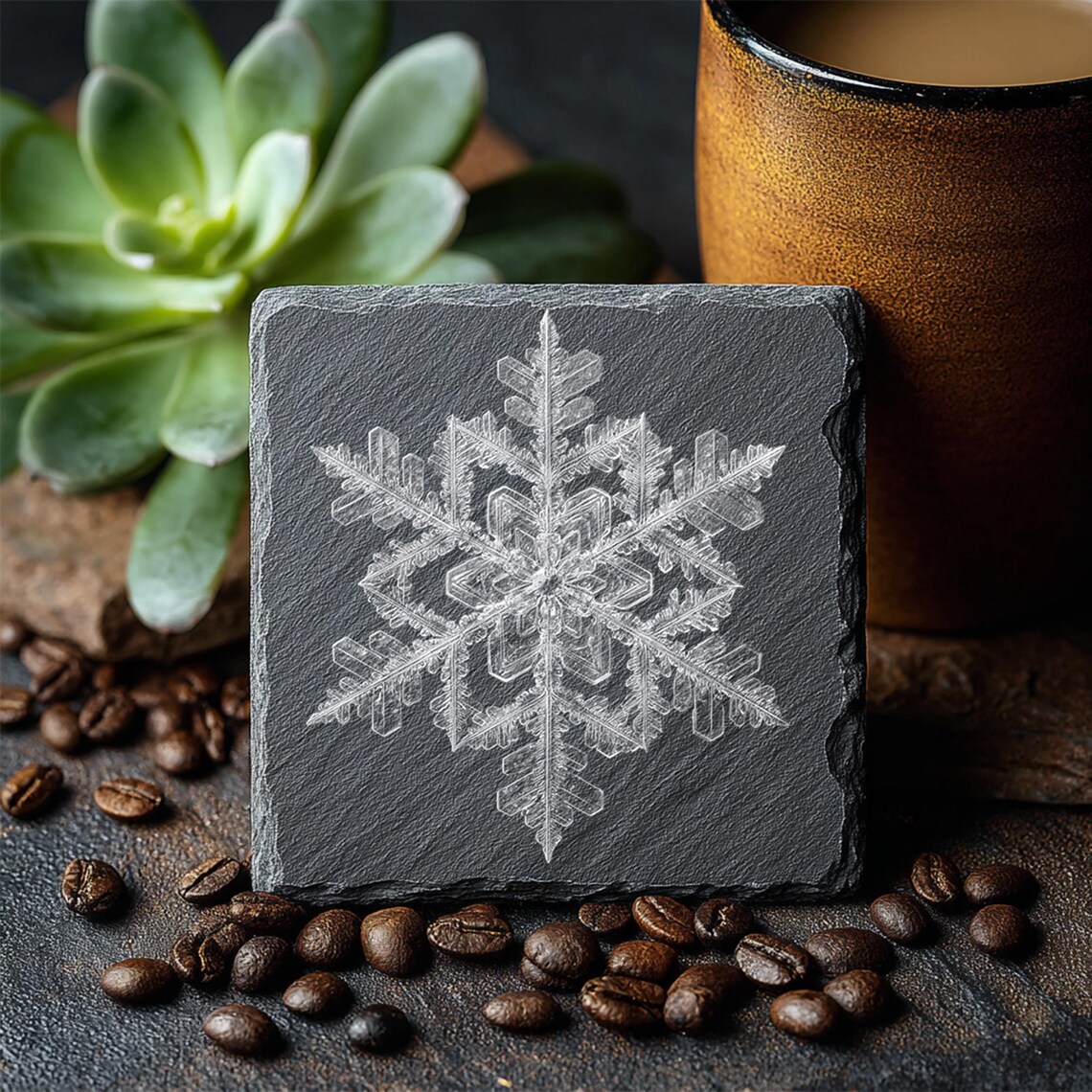 Snowflake PNG Bundle, 10 Christmas Laser Engraving Designs for Slate ...