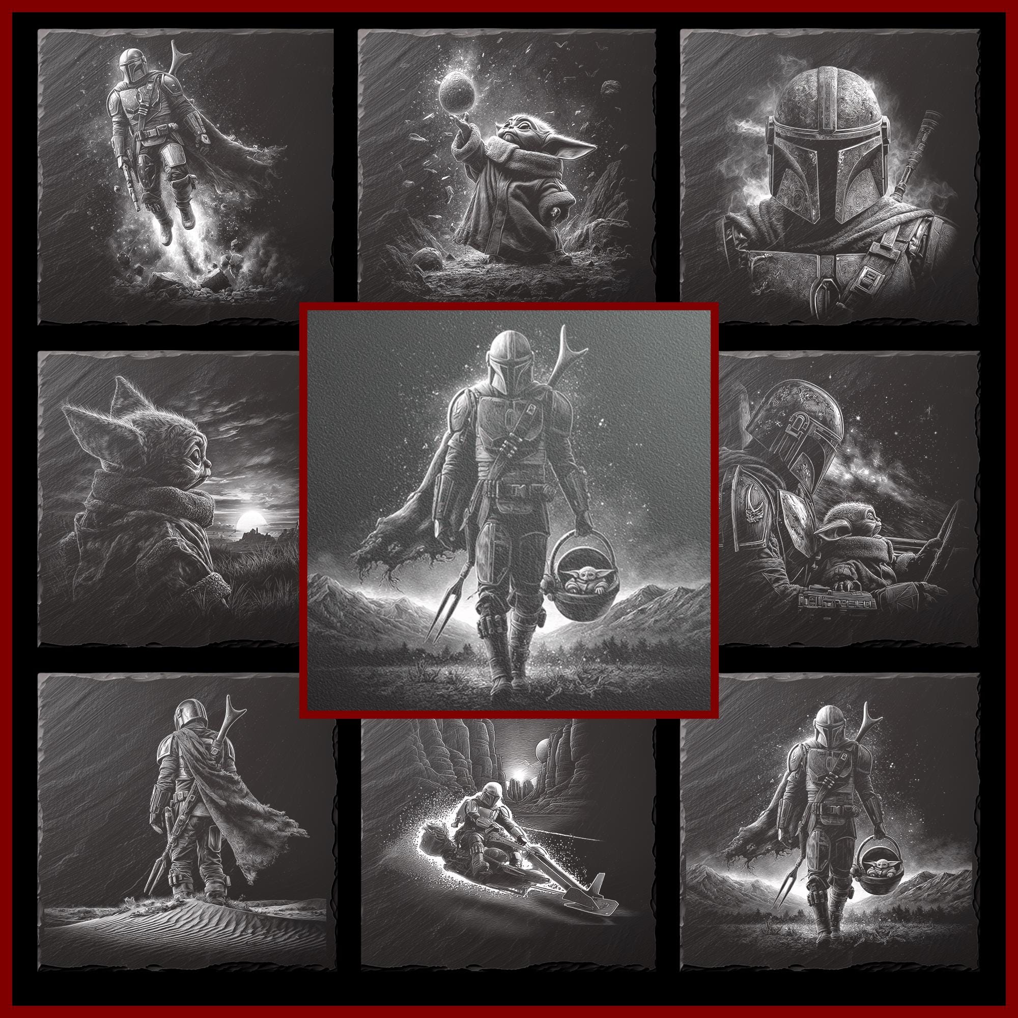 Galactic Legends 200+ Designs for Laser Engraving PNG Normal and ...