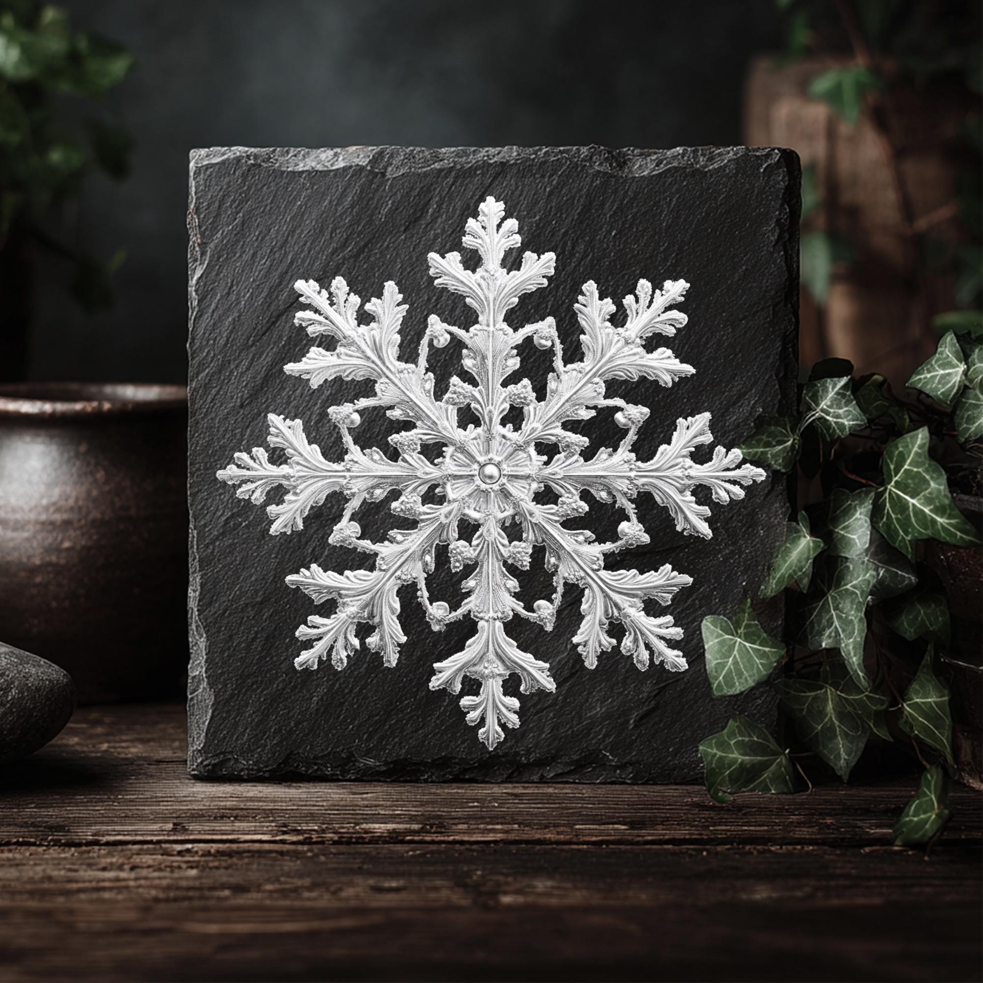 Snowflake Laser Engraving PNG Bundle Winter Holiday Craft Designs ...