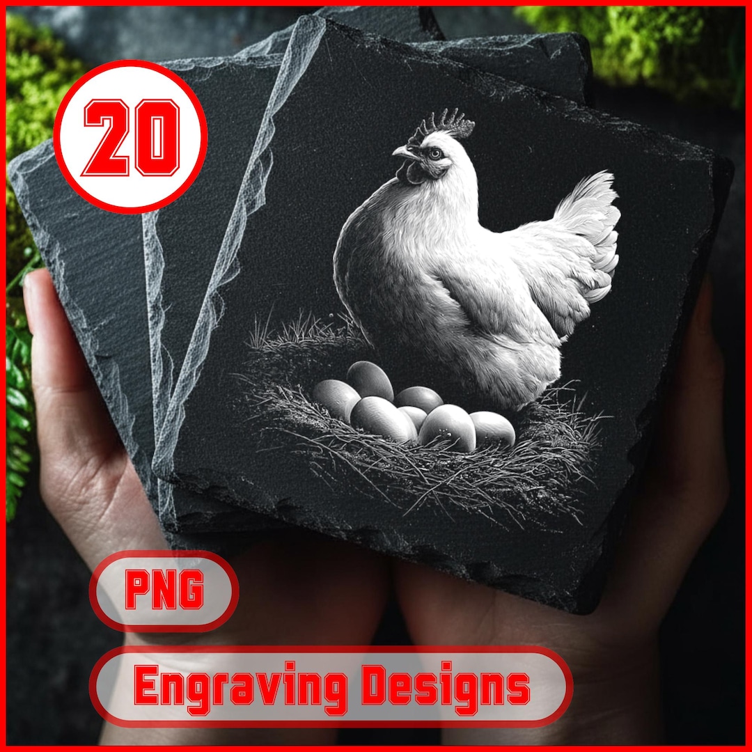 20 Farm Life Laser Engraving Designs for Slate Coasters, Commercial Use ...