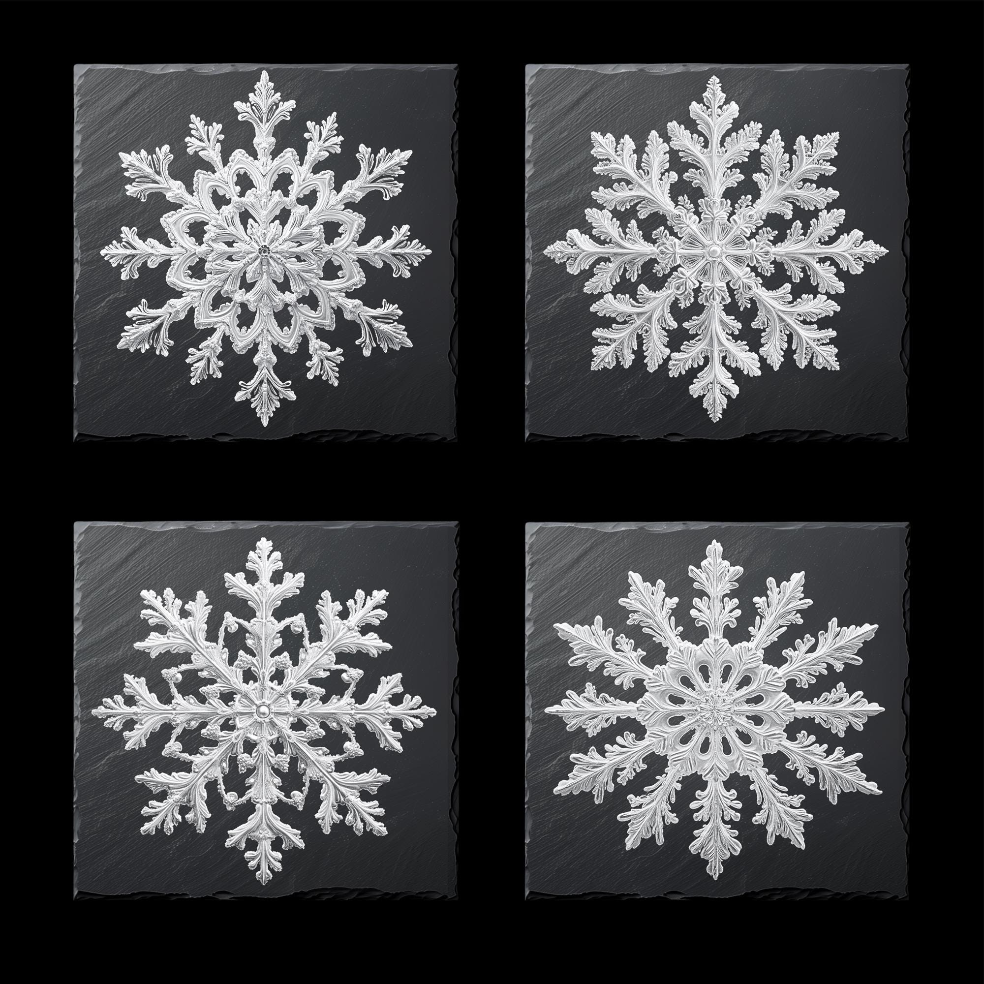 Snowflake Laser Engraving PNG Bundle Winter Holiday Craft Designs ...