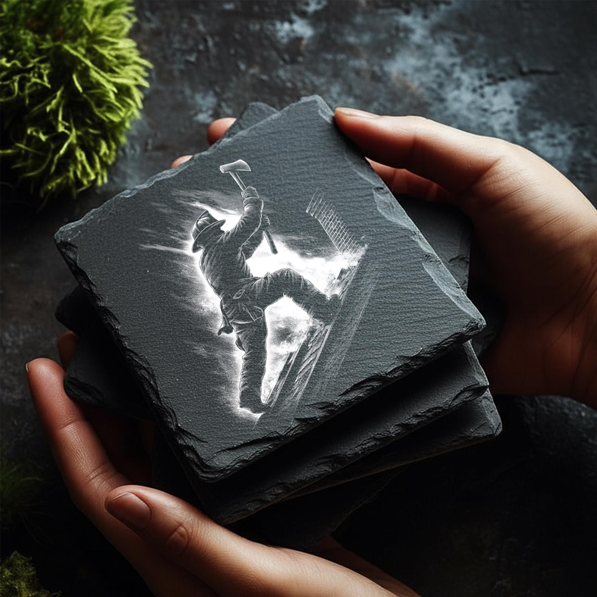 20 Firefighter Angel Laser PNG | Slate Coaster Engraving Files ...