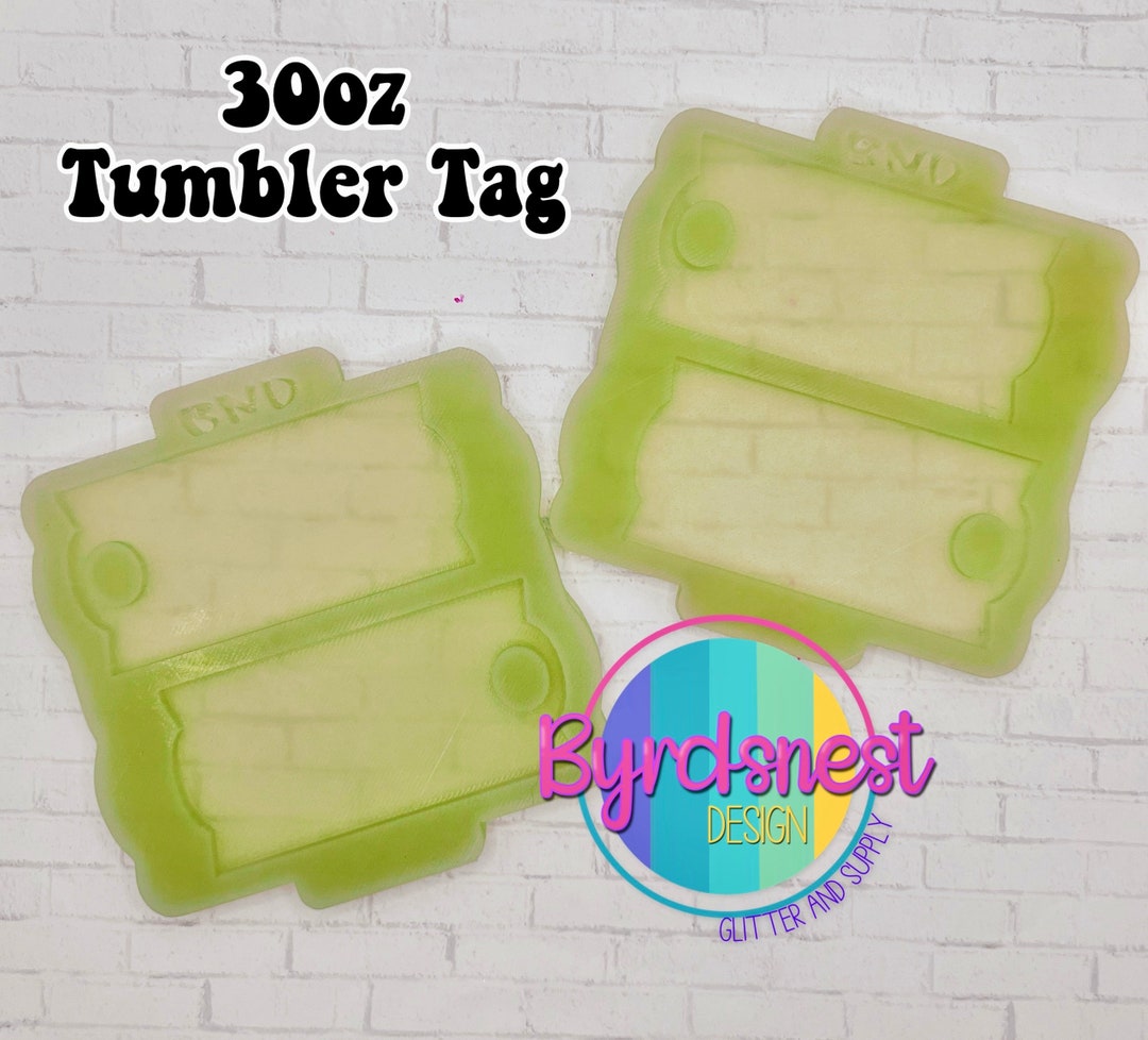 30oz Tumbler Tag Mold- Silicone Mold for Freshies, Candles, Aroma Beads ...