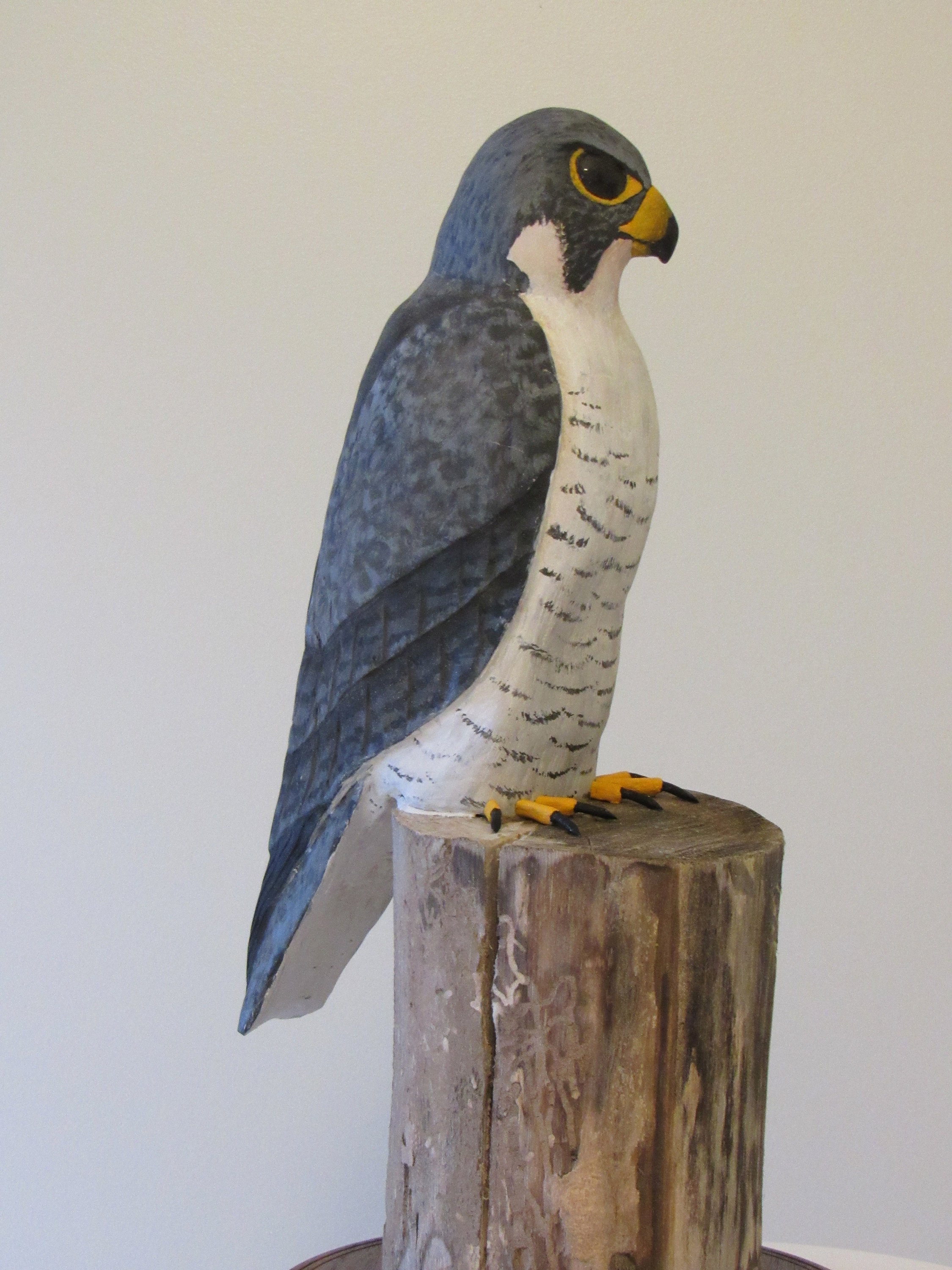 12.5 Hand Carved Life Size Peregrine Falcon - Etsy