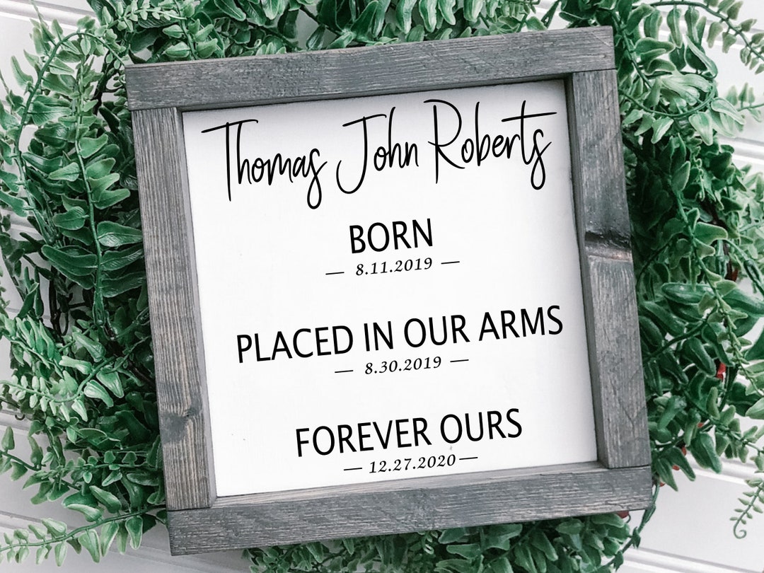 PERSONALIZED Adoption Sign Rustic Adoption Signs Gotcha Day - Etsy