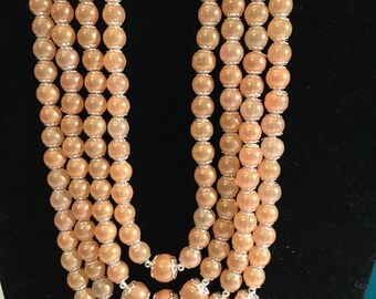 Peach color necklace | Etsy