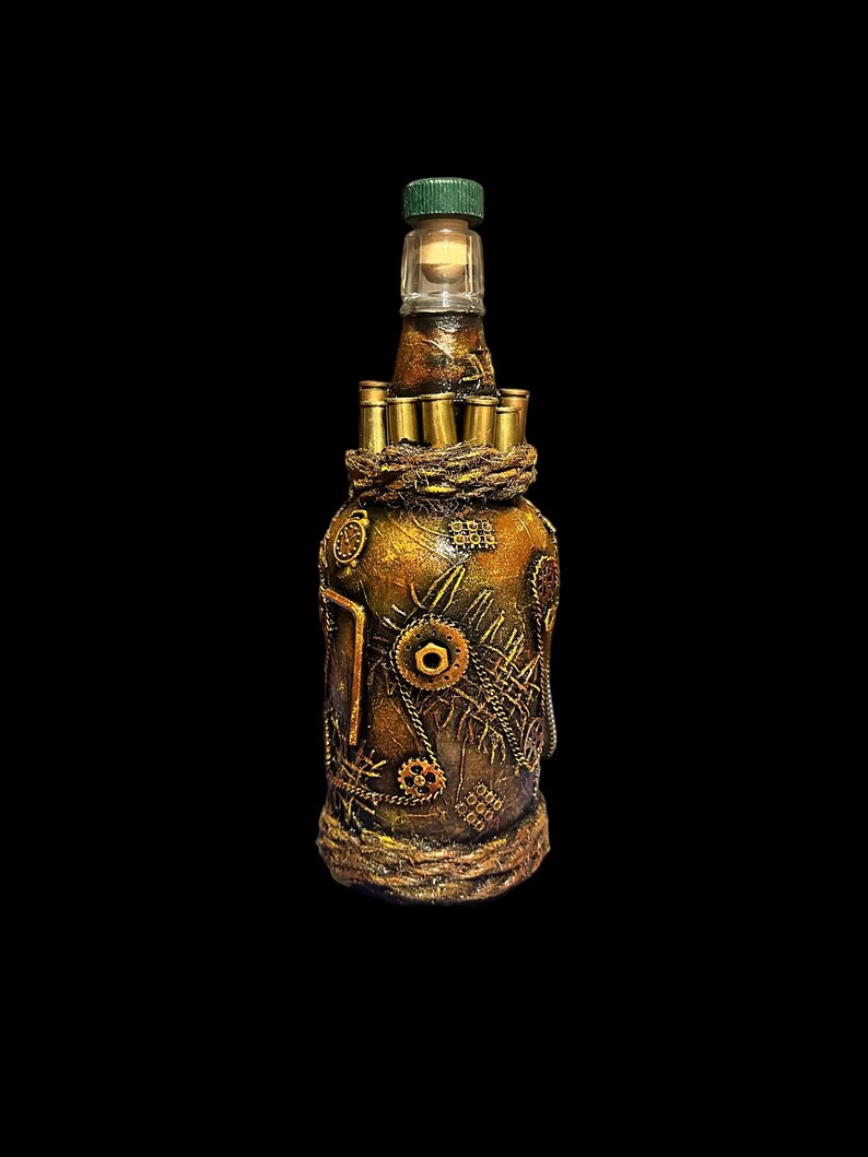 Steampunk Art Bottle - Etsy