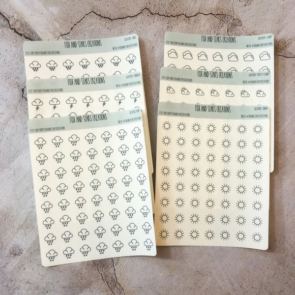 Transparent Weather Stickers - Etsy