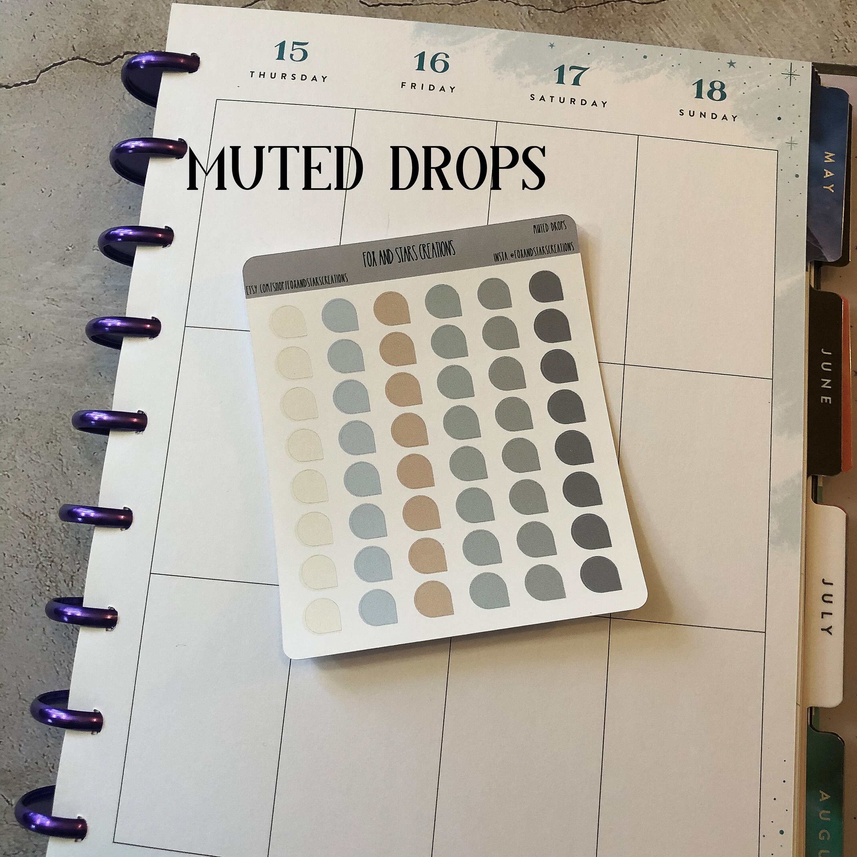 Small Tear Drop Planner Stickers | Etsy